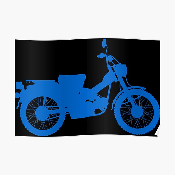 "Honda CT110 Postie Bike - Blue Silhouette " Poster for Sale by StudioFloyd | Redbubble
