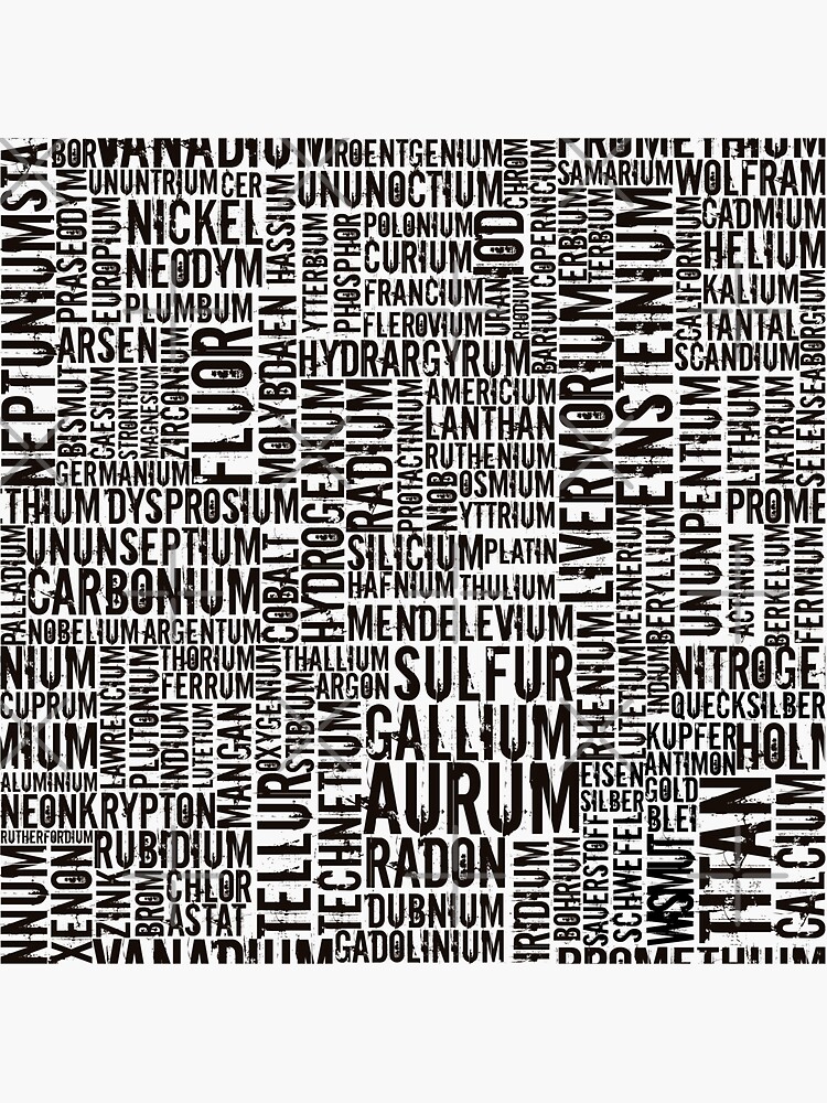 "Chemical Elements" Sticker for Sale by pASob-dESIGN | Redbubble