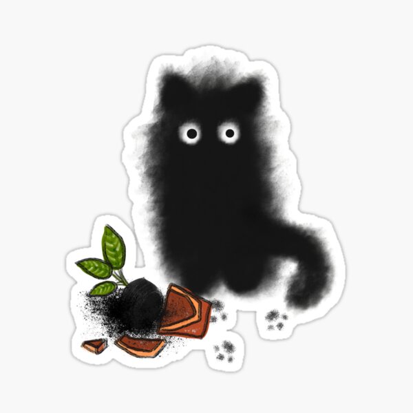 "Curious Cat" Sticker for Sale by HailSky | Redbubble