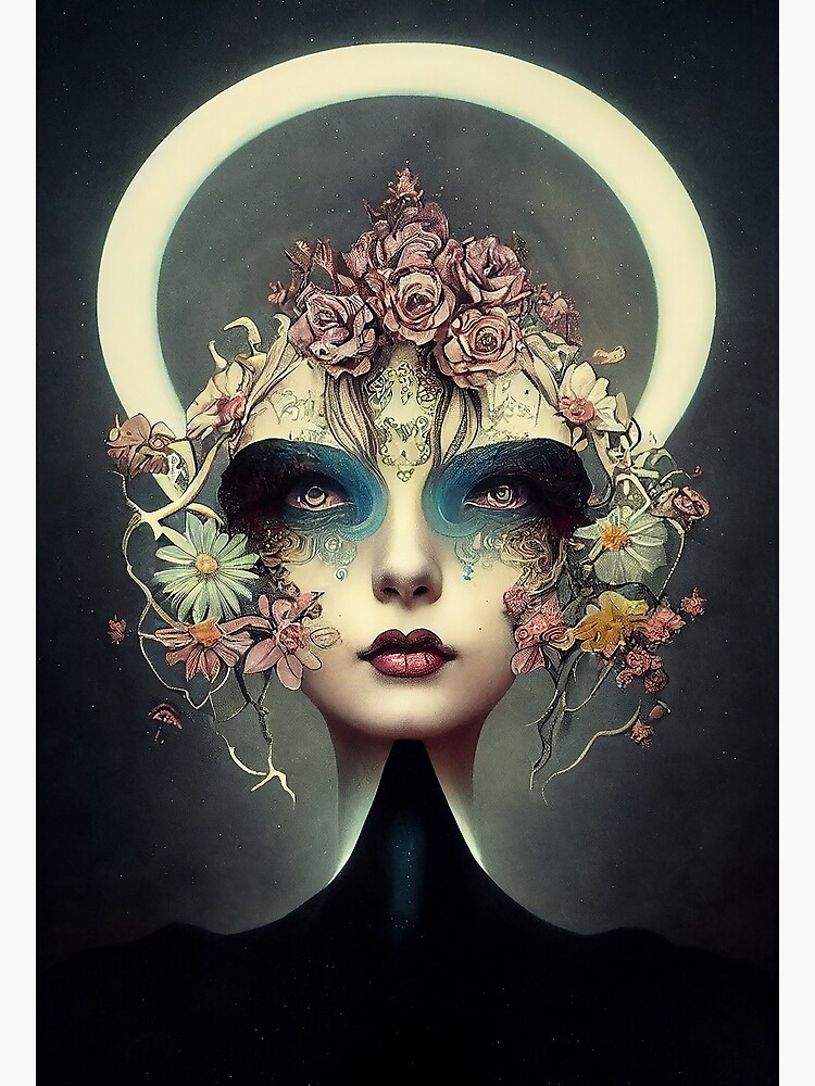 "Full Moon Flora | Fall Flower Witch" Poster for Sale by Fluiid | Redbubble
