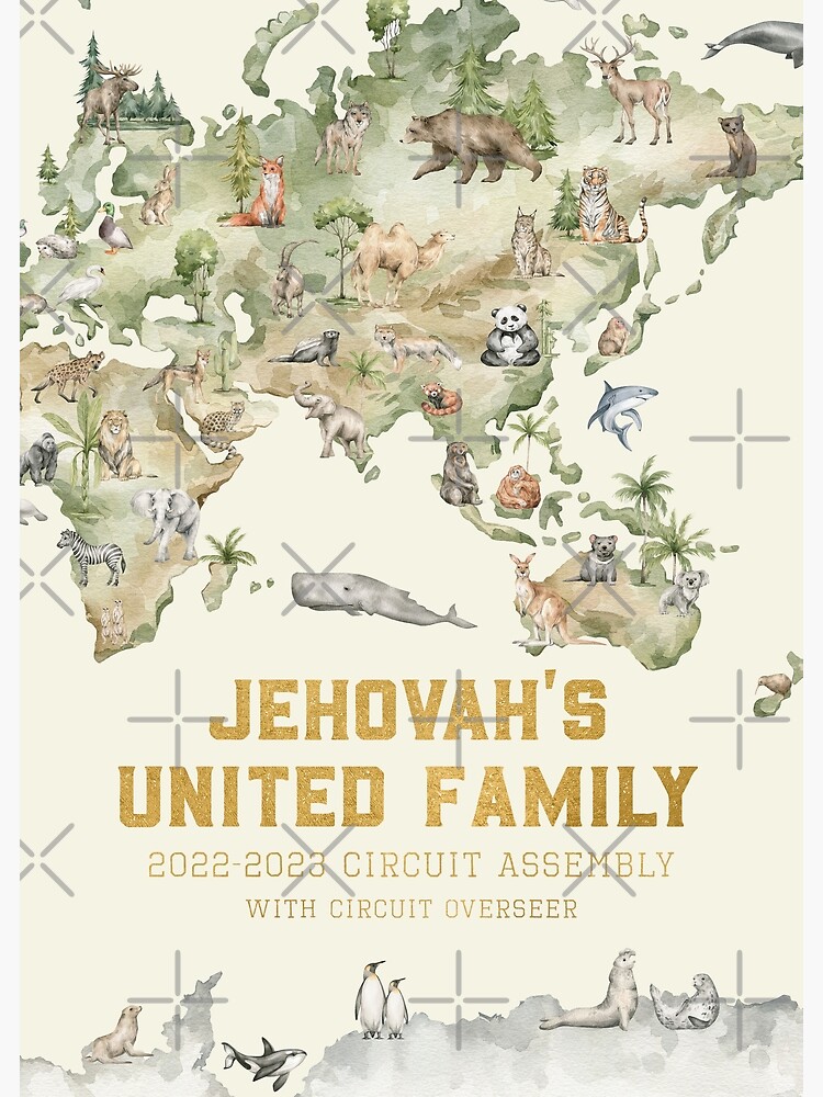 "Jehovah's United Family (Animals Map)" Poster for Sale by ...