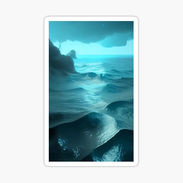 "Shiny Blue Ocean" Sticker for Sale by Nature1Galaxy | Redbubble