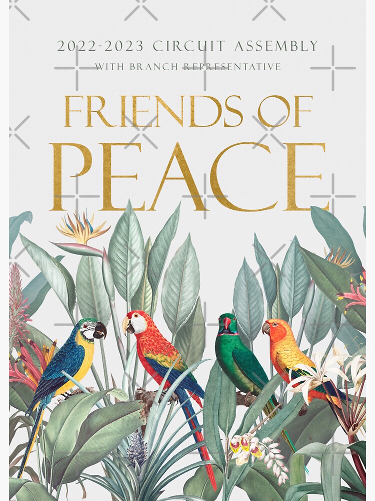 "Friends of Peace (Tropical Parrots)" Sticker for Sale by ...