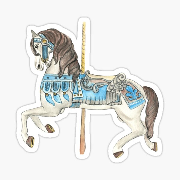 "Carousel Horse" Sticker for Sale by creategoodluck | Redbubble
