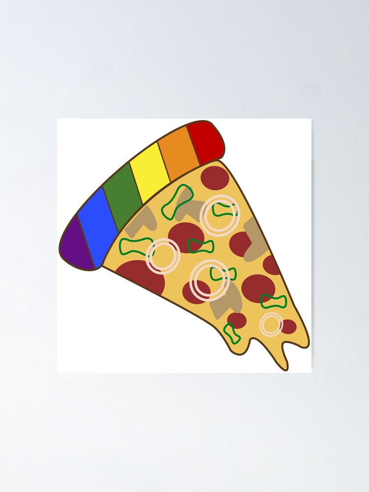 "Pizza Slice" Poster for Sale by LGBT-Art-Design | Redbubble