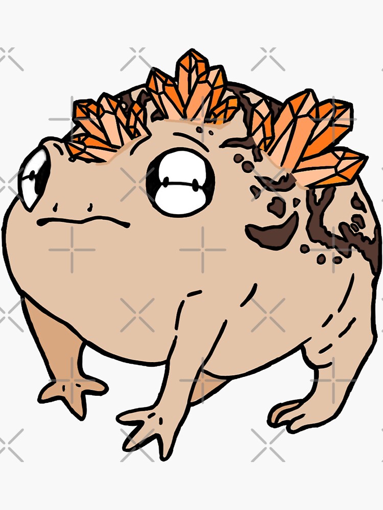 "Ryan The Crystal Desert Rain Frog (Orange)" Sticker for Sale by ...