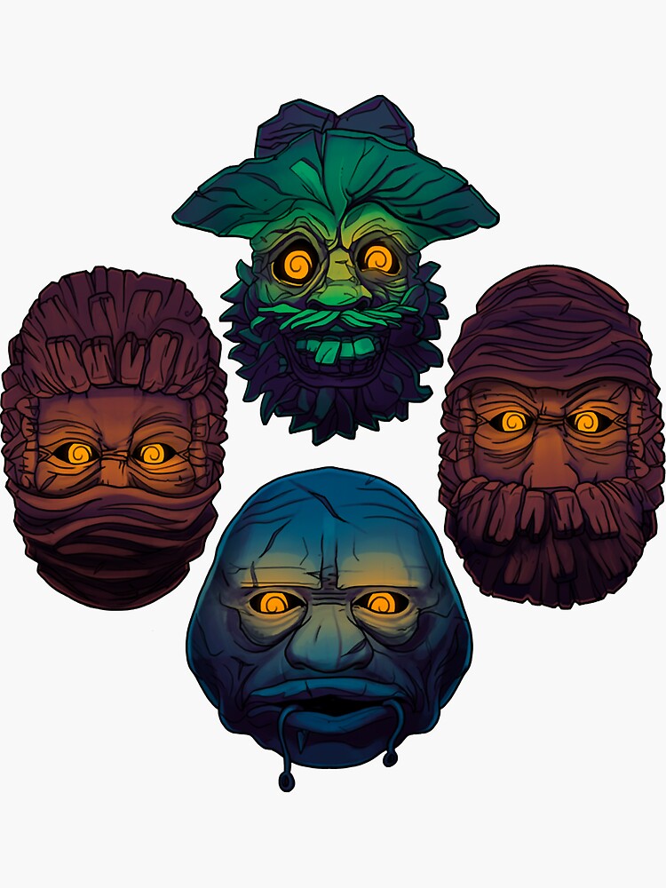 "Cabin Masks - Inscryption inspired design" Sticker for Sale by ...