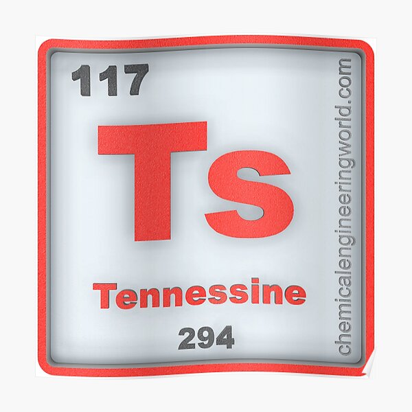 "Tennessine Element" Poster for Sale by Chem-Eng-World | Redbubble