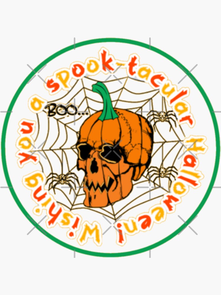 "Wishing you a spook-tacular Halloween!" Sticker for Sale by Omhoney5 ...