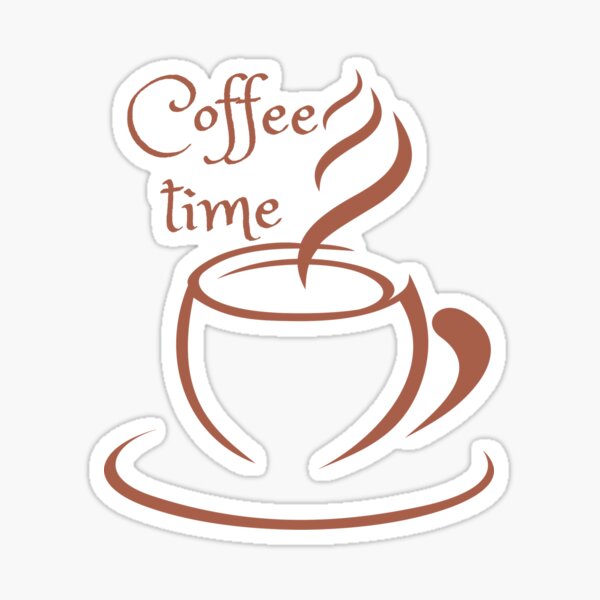 "Coffee time " Sticker for Sale by Yolunay | Redbubble