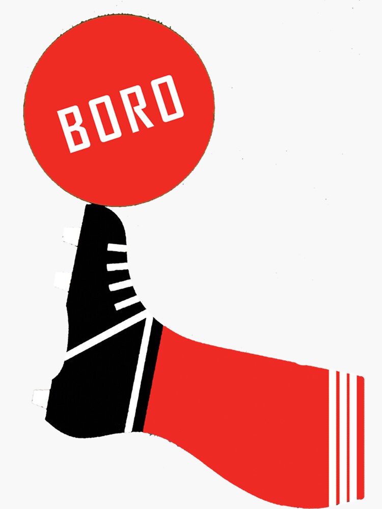 "Boro Football MFC " Sticker for Sale by Linkfrank199 | Redbubble