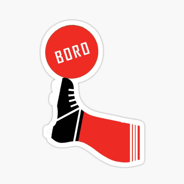 "Boro Football MFC " Sticker for Sale by Linkfrank199 | Redbubble