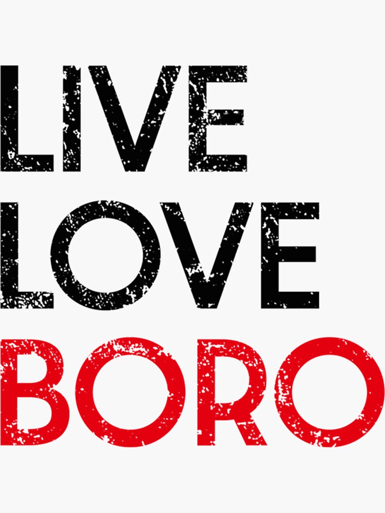 "Live Love Boro - Middlesbrough Smoggies " Sticker for Sale by ...