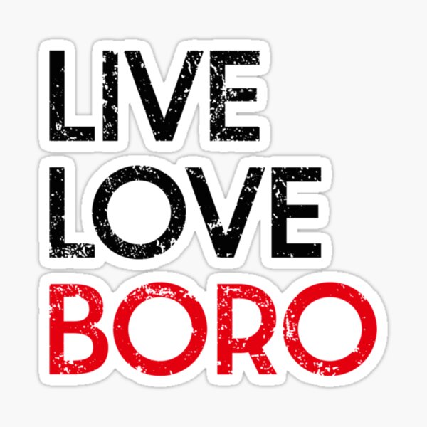 "Live Love Boro - Middlesbrough Smoggies " Sticker for Sale by ...