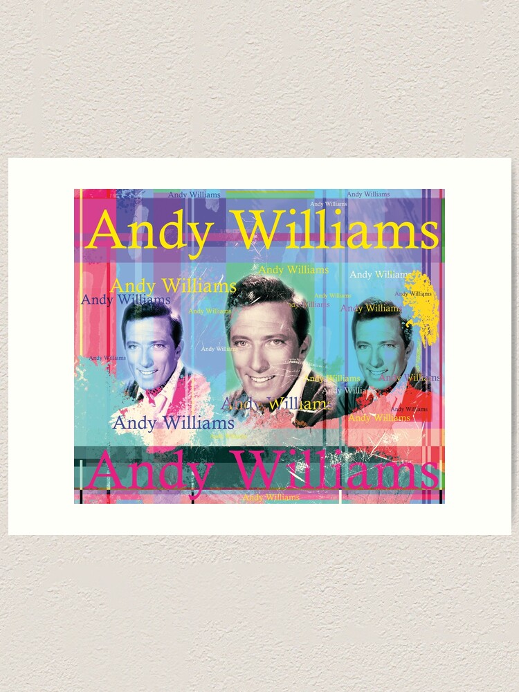 Lámina artística «Hermoso retrato de Andy Williams, colorido collage en ...