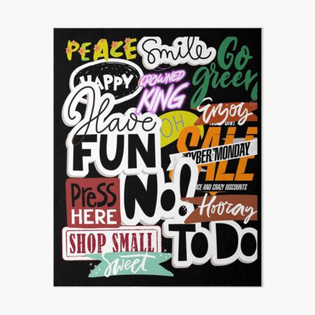 "Mixed Text Pattern with Random words in colourful Transparent ...