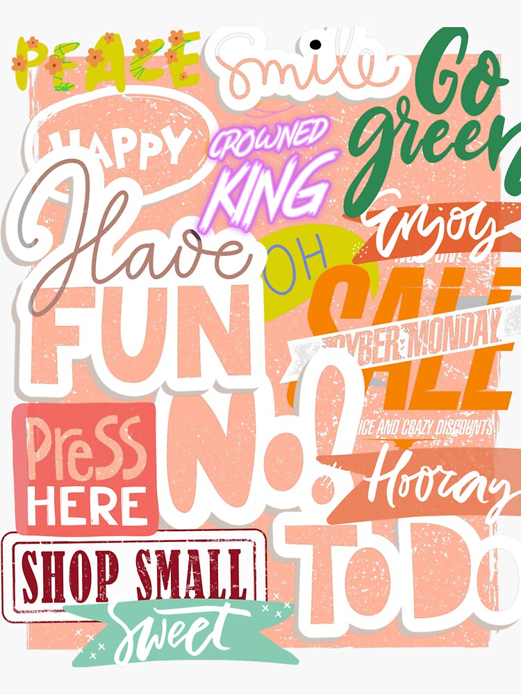 "Mixed Text Pattern with Random words in colourful Transparent ...