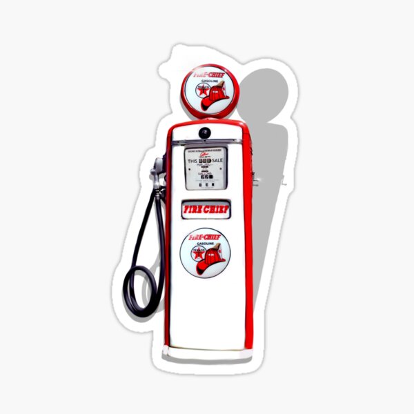 "Vintage Fire Chief Gas Pump by MotorManiac" Sticker for Sale by ...