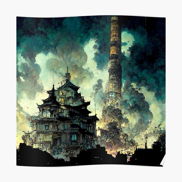 "Landscape Picture Art City Ruins" Poster for Sale by SetTheMoodArt ...