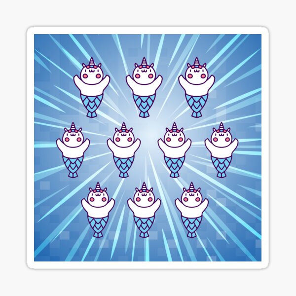 "Unicorn's With Mermaid Tails: Synchronized Swimming!" Sticker for Sale ...