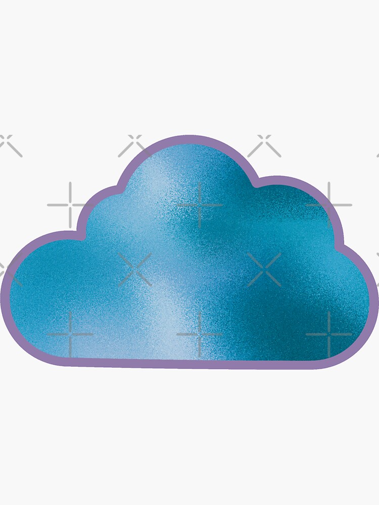 "Foil blue clouds with purple background" Sticker for Sale by YeKnot ...