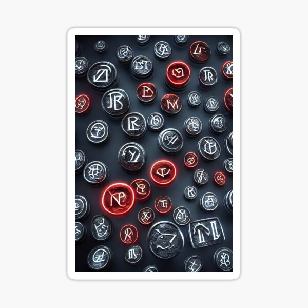 "Collage Of Runes" Sticker for Sale by RosaRena | Redbubble