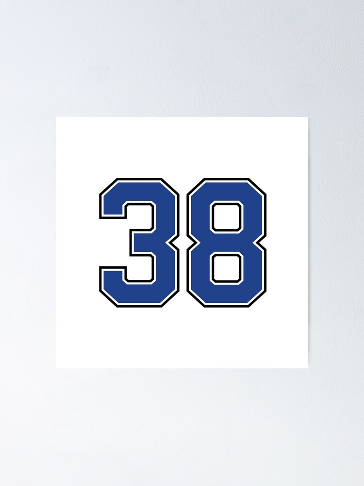 "Number 38 lucky sports jersey thirty eight" Poster for Sale by ...