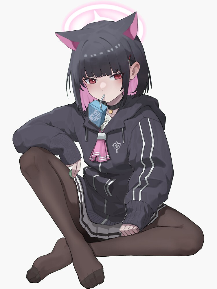 "Kyouyama Kazusa Wearing Black Thighs Sitting" Sticker for Sale by ...