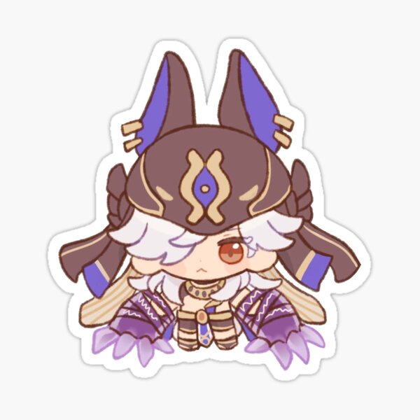 "Cyno Chibi Kawaii Wolf - Genshin Impact " Sticker for Sale by Sara2806 ...