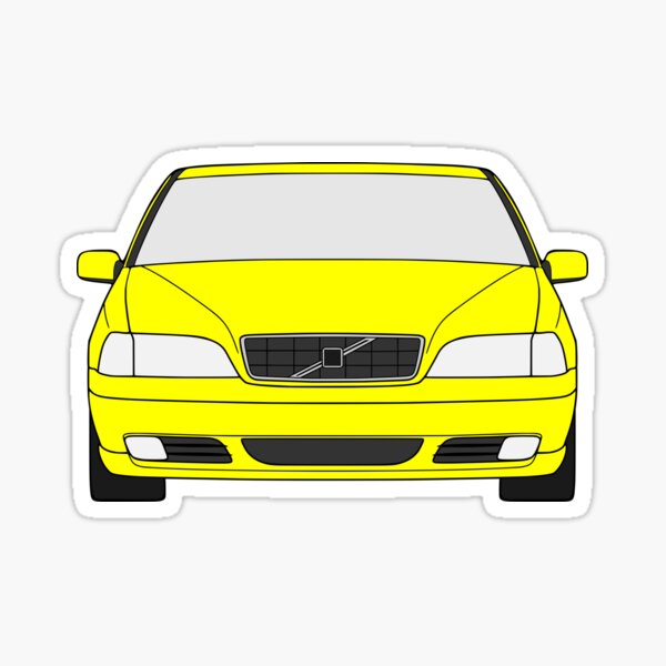 "Volvo S70 V70 1997-2000 T5 yellow color" Sticker for Sale by ...