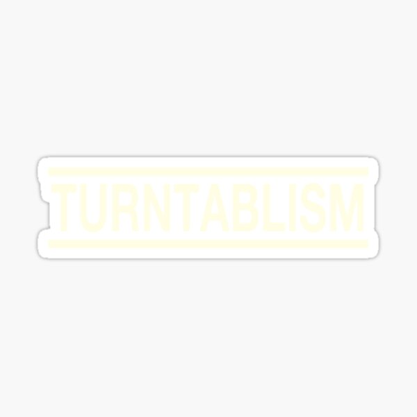 "Turntablism white color" Sticker by maliderkel | Redbubble