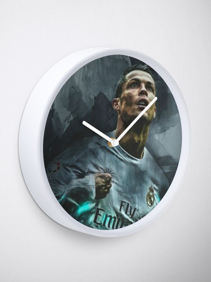 "Cristiano Ronaldo Poster" Clock for Sale by JuliaHeard | Redbubble