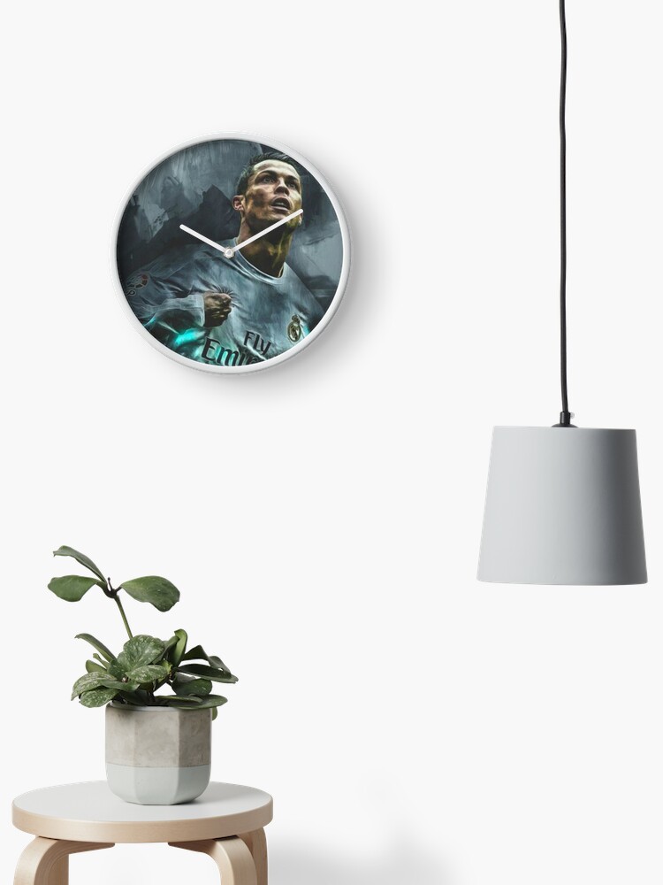 "Cristiano Ronaldo Poster" Clock for Sale by JuliaHeard | Redbubble