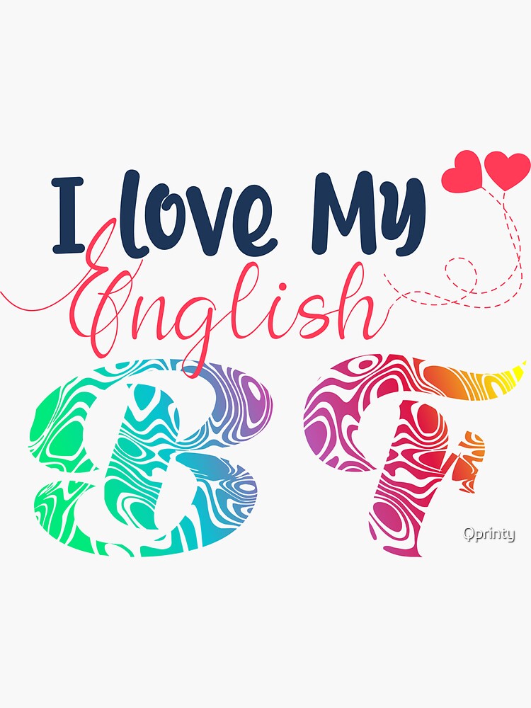"I Love My English BF" Sticker for Sale by Qprinty | Redbubble