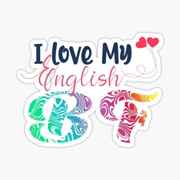 "I Love My English BF" Sticker for Sale by Qprinty | Redbubble