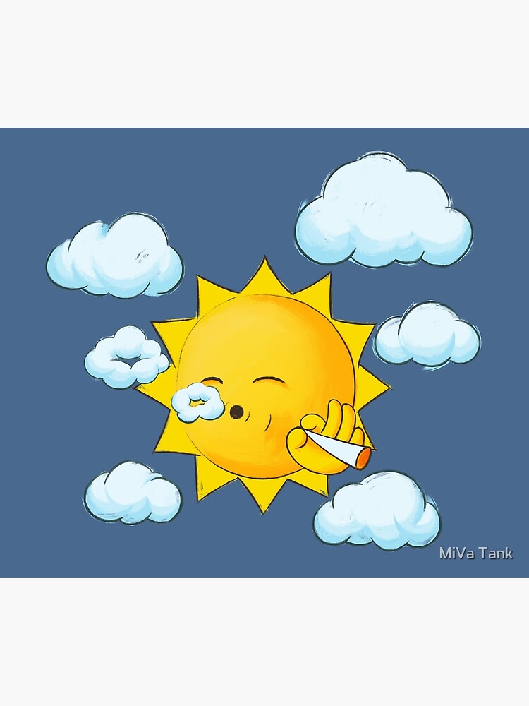 "Stoner Sun SMOKING WEED high in the sky" Poster by MiVa-Tank | Redbubble