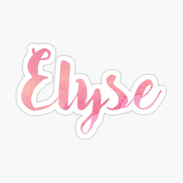 "Elyse" Sticker for Sale by ampp | Redbubble