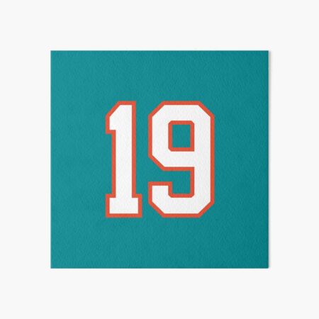 "Sports Number 19, white orange color lucky sport nineteen" Art Board ...