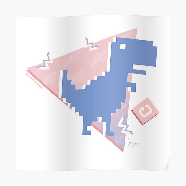 Póster «Dinosaurio de error de Internet» de cloverchini | Redbubble
