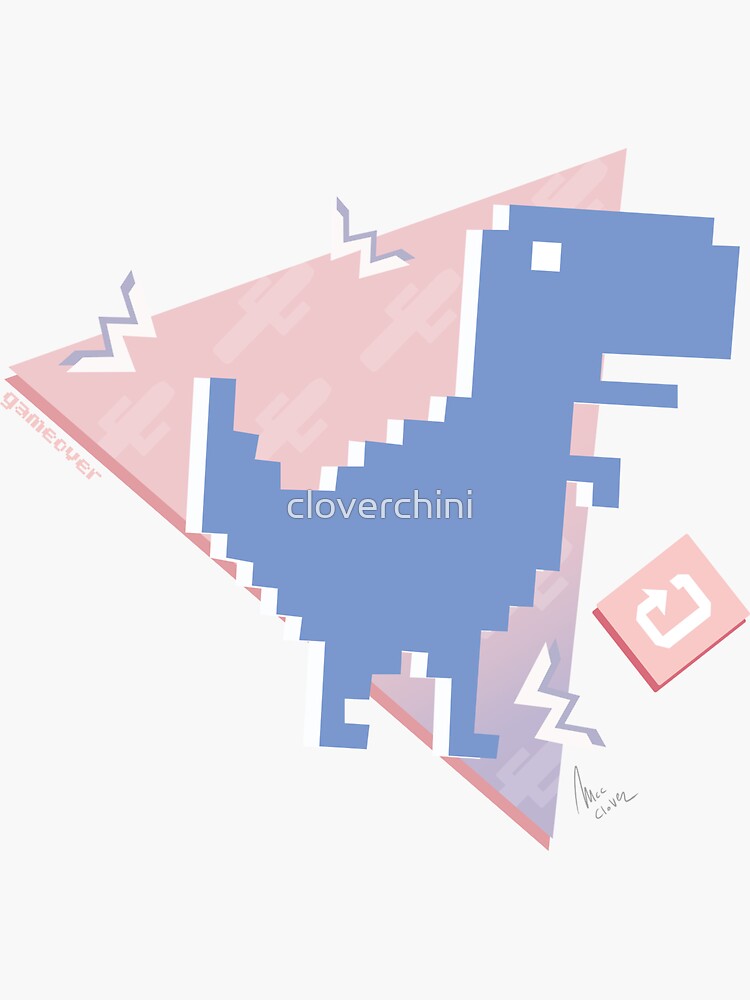 "Internet Error Dinosaur" Sticker for Sale by cloverchini | Redbubble