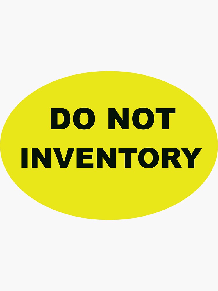 Pegatina «NO HACER INVENTARIO Letrero de estilo industrial» de ...