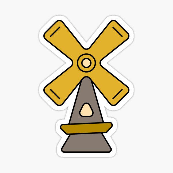 "Typical Dutch: windmill" Sticker for Sale by Ewinnn | Redbubble
