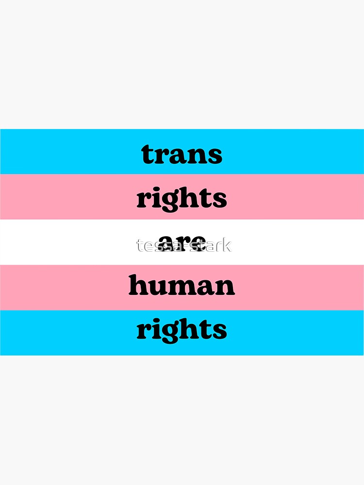 "trans rights are human rights" Sticker for Sale by tessa-stark | Redbubble