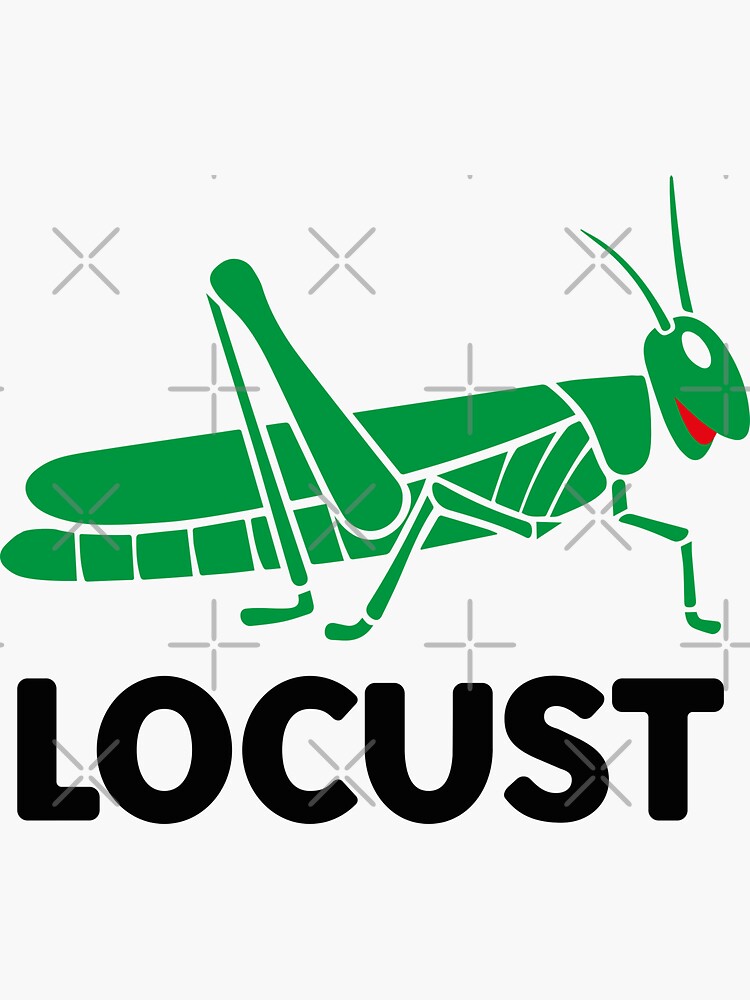 "Locust, grasshopper, Quirky logo unit" Sticker for Sale by ...