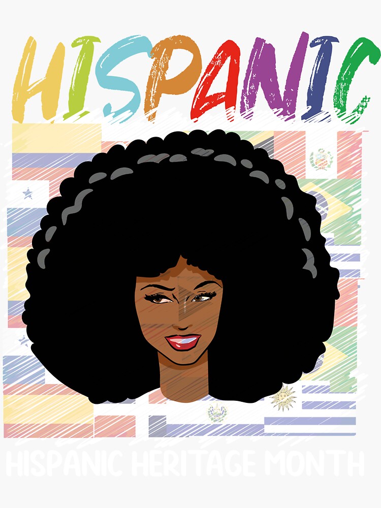 "afro african girl National Hispanic Heritage Month Celebration Groovy ...