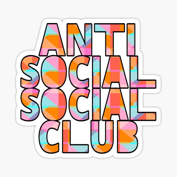 " ANTI SOCIAL SOCIAL CLUB" Sticker for Sale by freepower | Redbubble