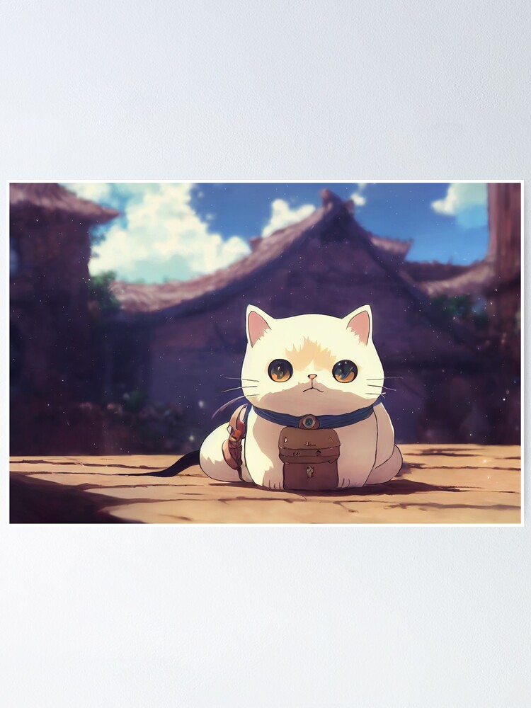 "Chonky Cat , Cute Animated Cat" Poster for Sale by petshelter | Redbubble