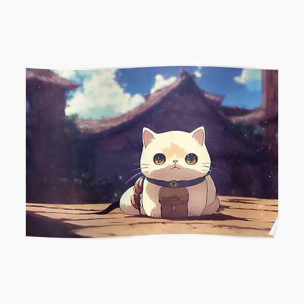 "Chonky Cat , Cute Animated Cat" Poster for Sale by petshelter | Redbubble