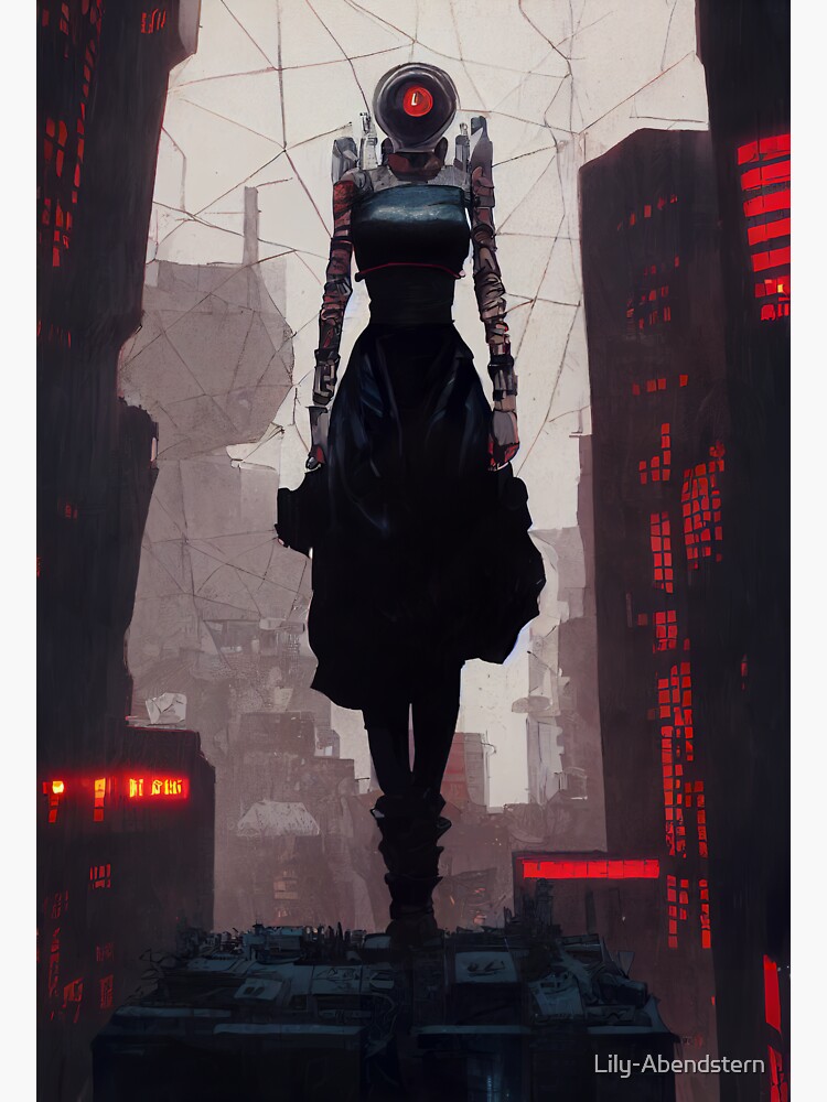 "miss cyborg" Sticker for Sale by Lily-Abendstern | Redbubble