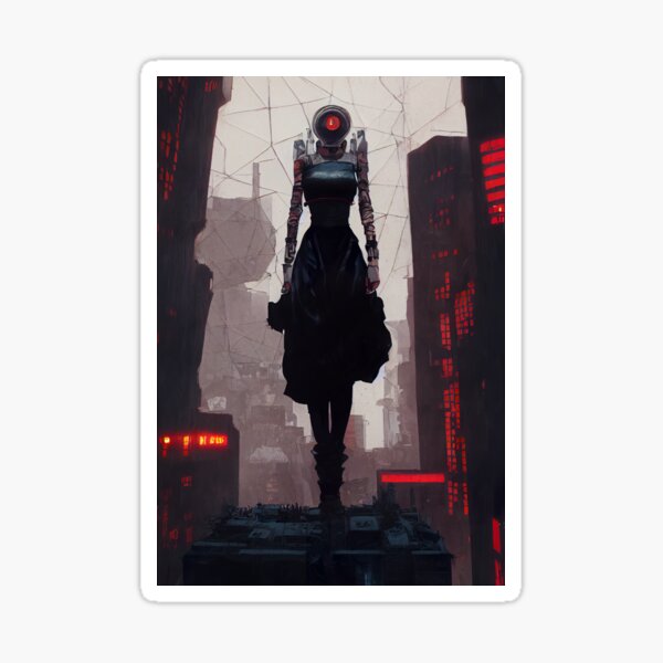 "miss cyborg" Sticker for Sale by Lily-Abendstern | Redbubble